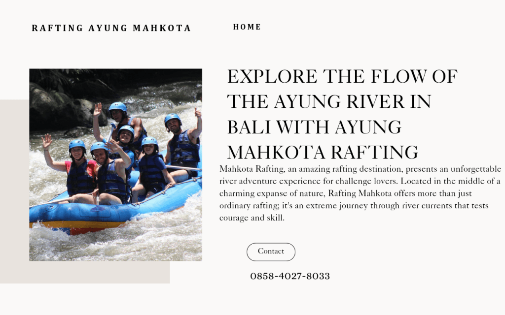 EXPLORE THE FLOW OF THE AYUNG RIVER IN BALI WITH AYUNG MAHKOTA RAFTING ...